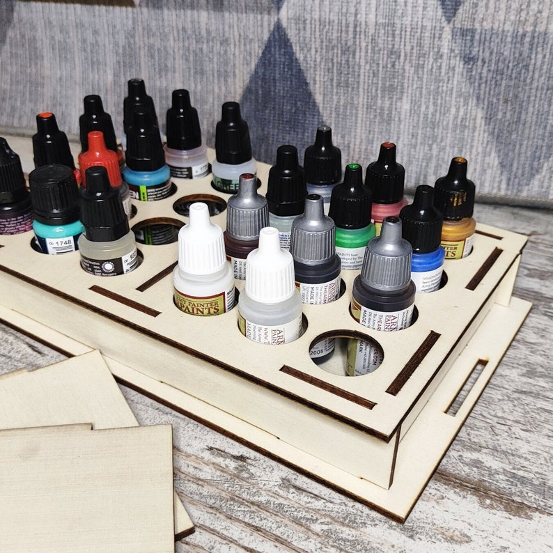 Modular Paint Rack (6x4) Vallejo, GSW, Army Painter Size (1"sockets ...