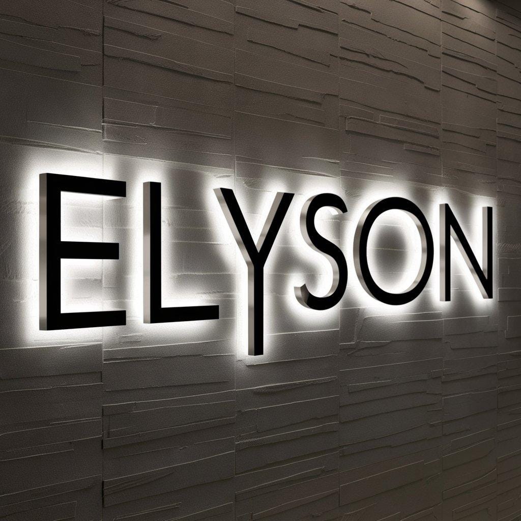Business Sign 3d Backlit Sign Salon Decor Metal Sign Custom Metal Sign ...