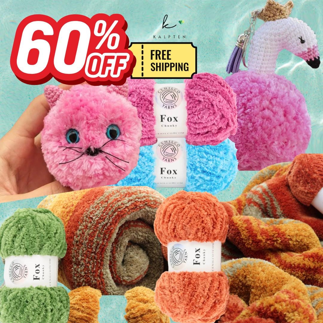 Chunky Faux Fur Yarn: Super Soft Plush for Knitting & Crochet - Etsy