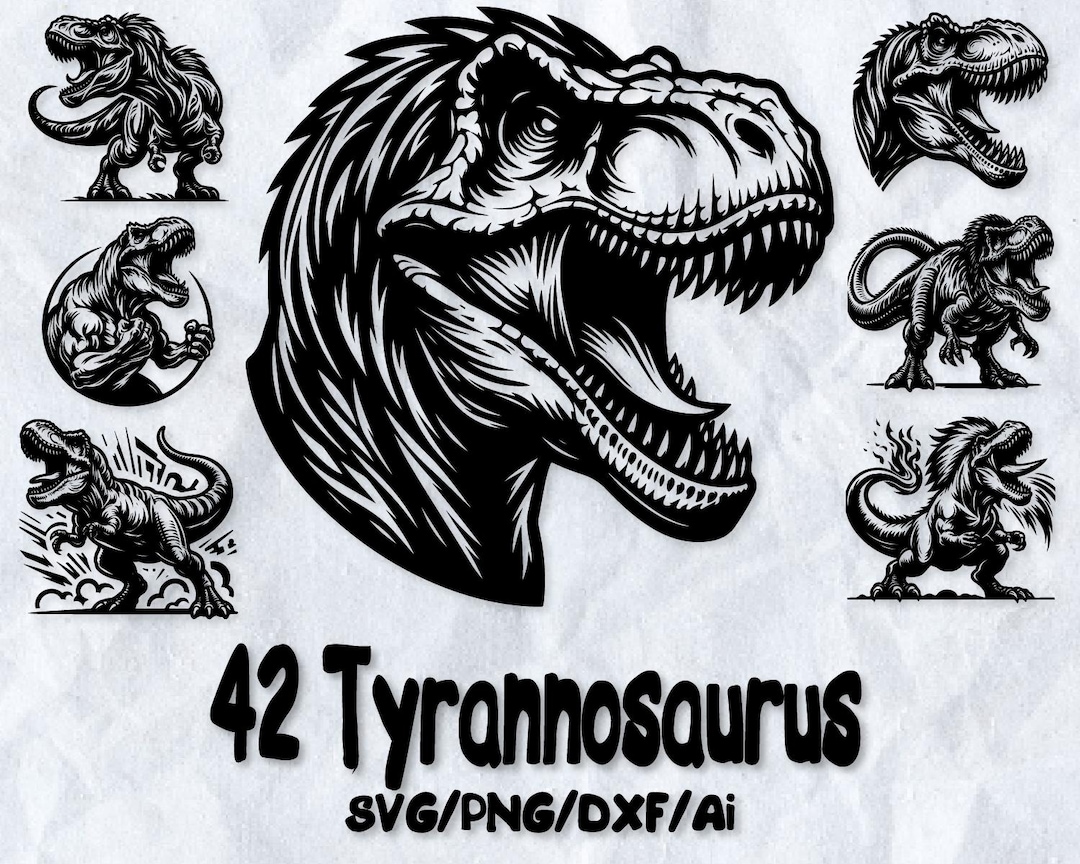 42 Tyrannosaurus Rex Svg, T-rex Svg Files for Cricut, Trex ...