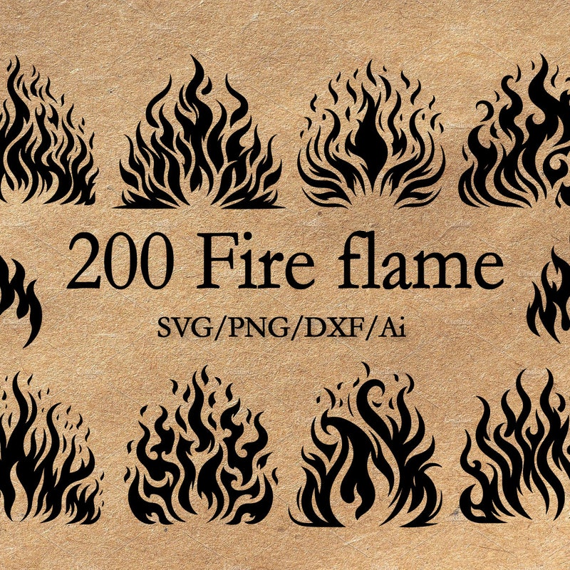 Flame Svg - Etsy