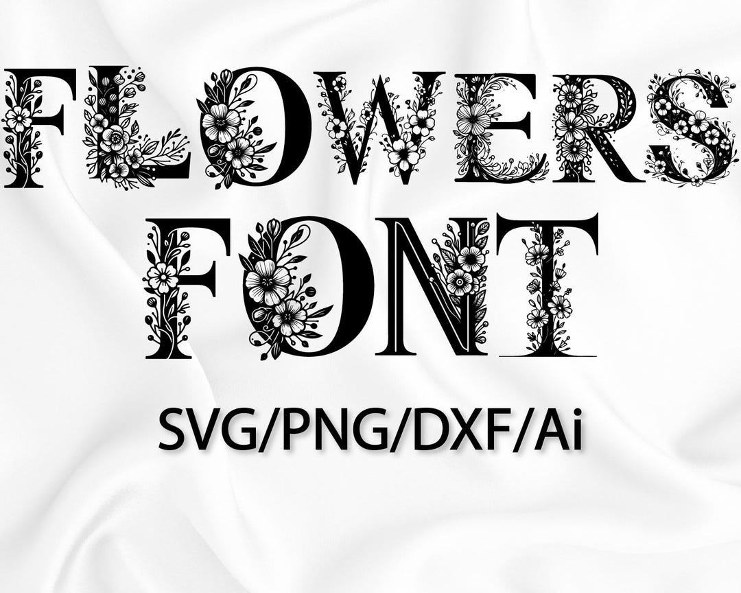 Floral Alphabet SVG, Herbal Alphabet Svg, Botanical Alphabet Svg ...