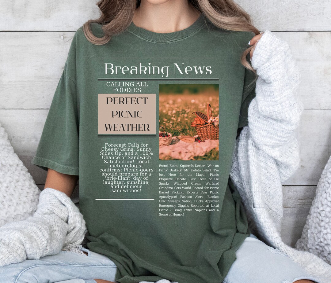 Newspaper Print Shirt, Nostalgia Shirt, Vintage Graphic Shirt, Summer ...