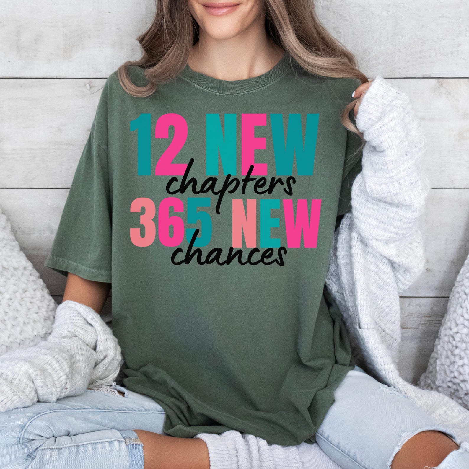 12 New Chapters 365 New Chances , New Year 2025 T Shirt , Group Shirt ...