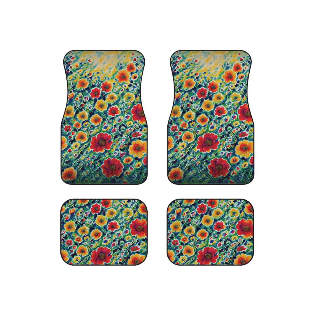 Vintage Floral Car Mats for Womanflowers Car Floor - Etsy