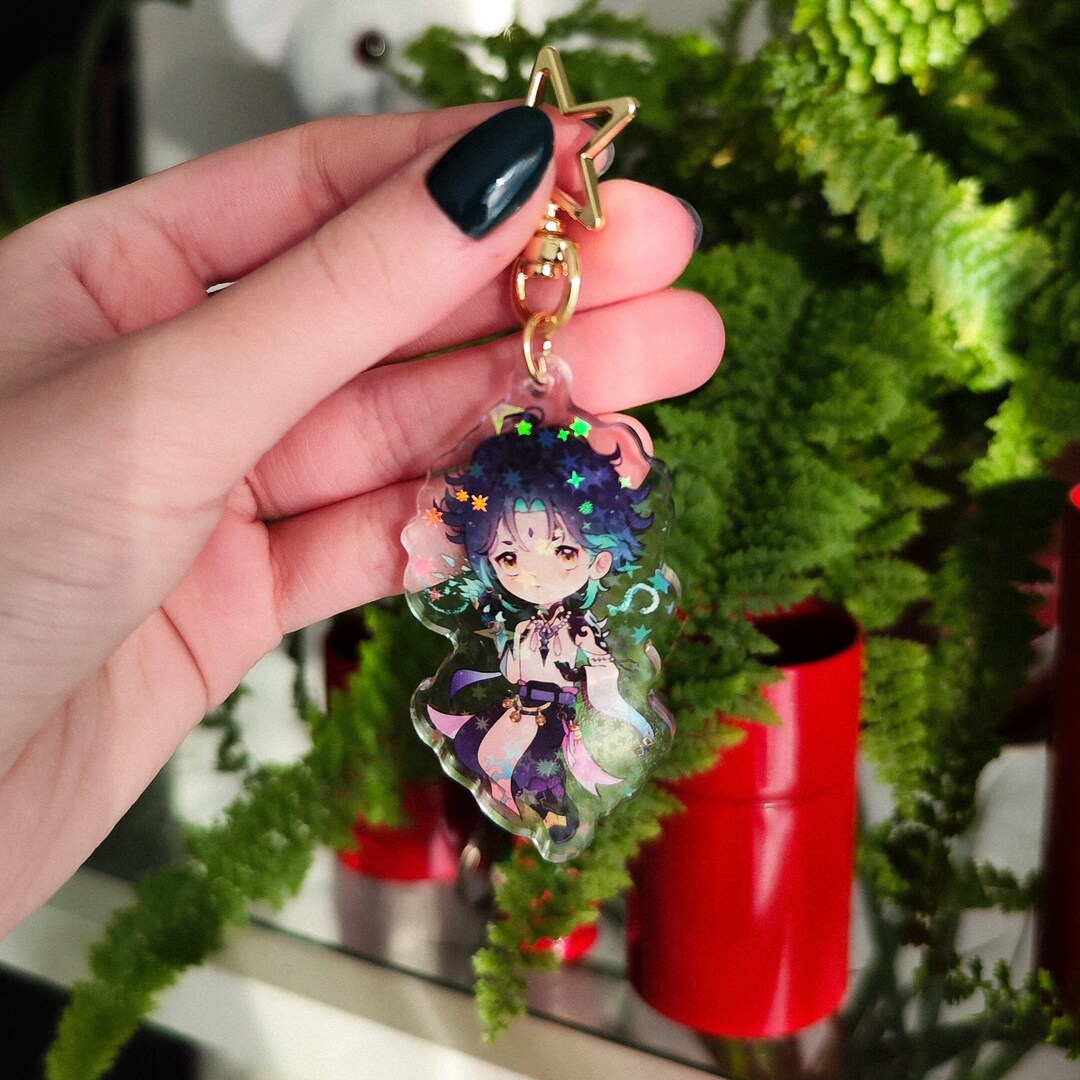 Xiao Genshin Impact Acrylic Keychain Chibi Anime Style Keychain - Etsy