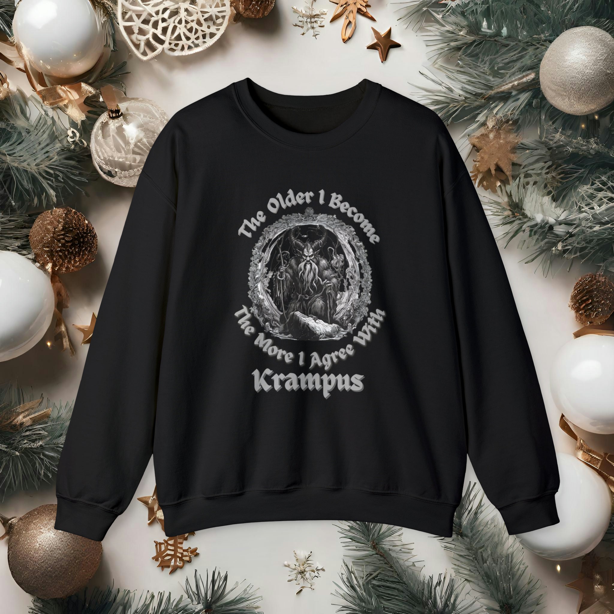 I Agree With Krampus Sweatshirt Christmas Krampus Shirt Dark Christmas ...