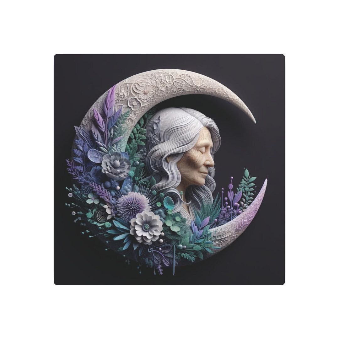 Matron and the Moon Art Print: Sensual Pagan Metal Sign - Etsy