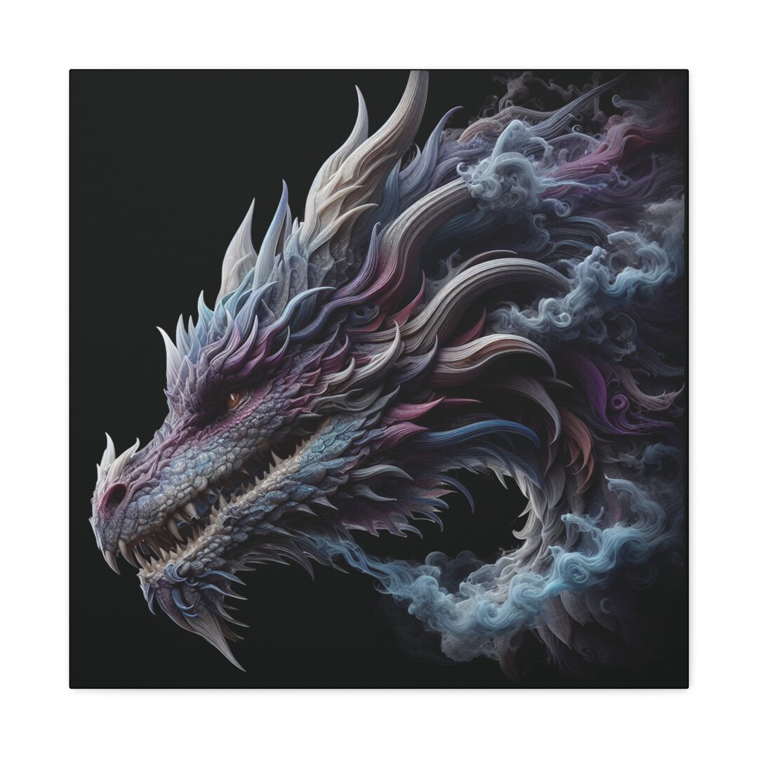 Dragon of the Smoke and Mist Canvas Gallery Art Dragon Wall Art Fantasy ...