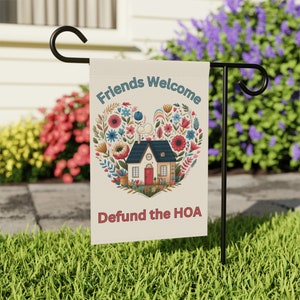 HOA Protest "defund the Hoa" Garden Flag | Anti-hoa Garden & House ...