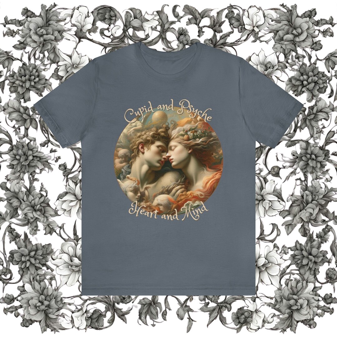 Cupid and Psyche Embrace - Heart and Mind Mythology T-shirt; Lovers ...