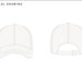 Baseball Cap Flat Technical Drawing / Vector Illustration / Fashion ...