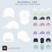 Baseball Cap Technical Drawing, Vector Flat Sketches (AI, EPS, PDF) - Etsy