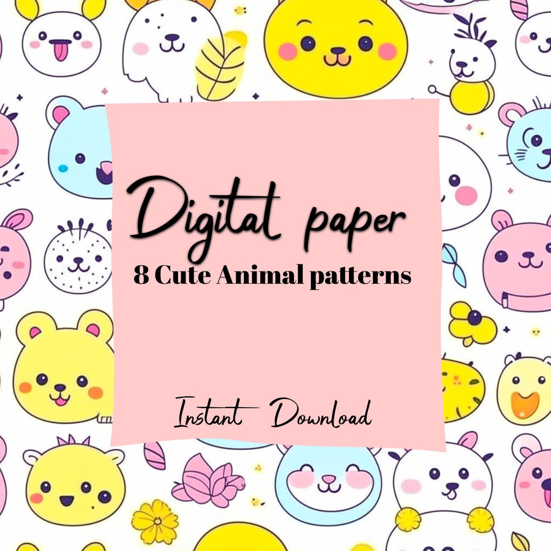 Charming Creatures, Animal Digital Paper, Animal Pattern, Animal Prints ...