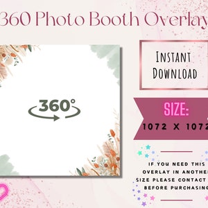360 Terracotta Sage Overlay, 360 Wedding Overlay, 360 Photo Booth ...