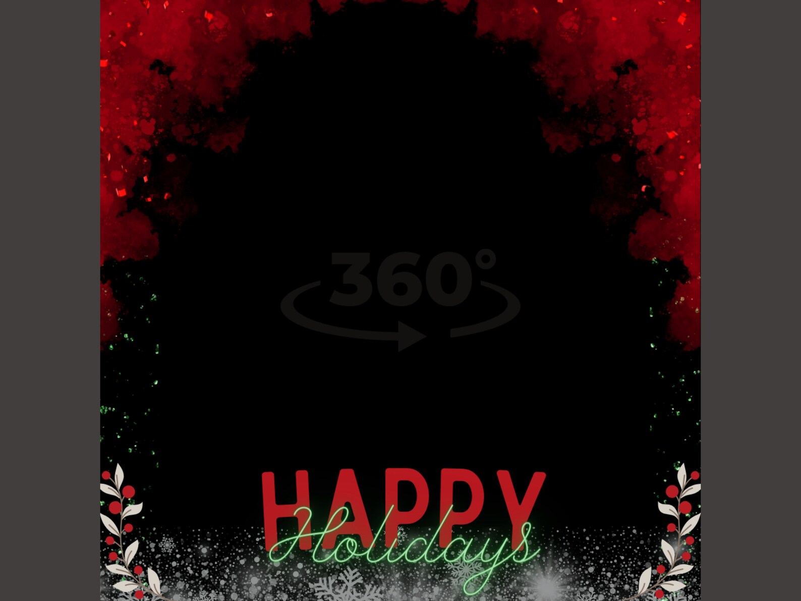 360 Photo Booth Overlay, Holiday Overlay, Holiday Photo Booth, 360 ...