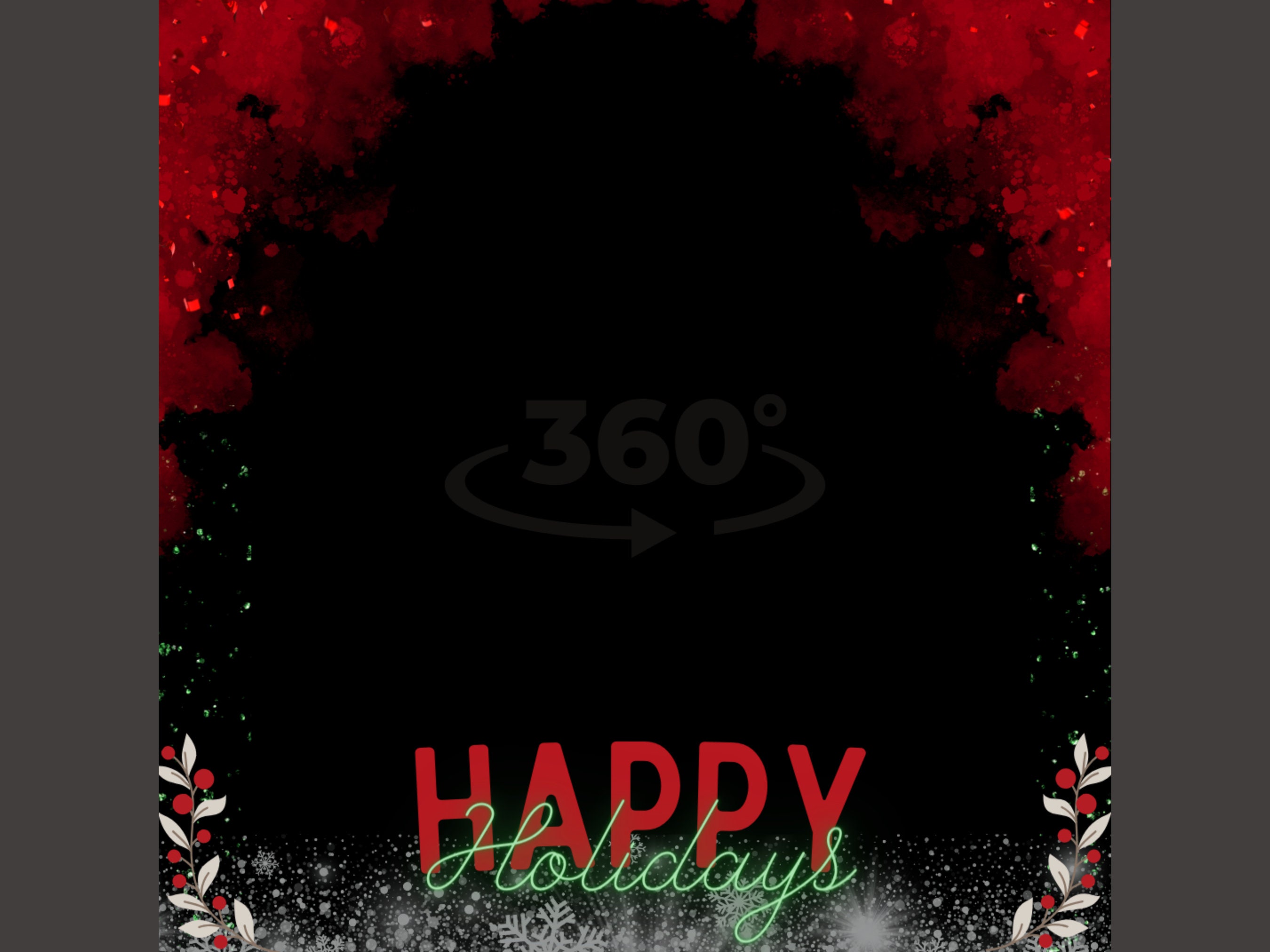 360 Photo Booth Overlay, Holiday Overlay, Holiday Photo Booth, 360 ...