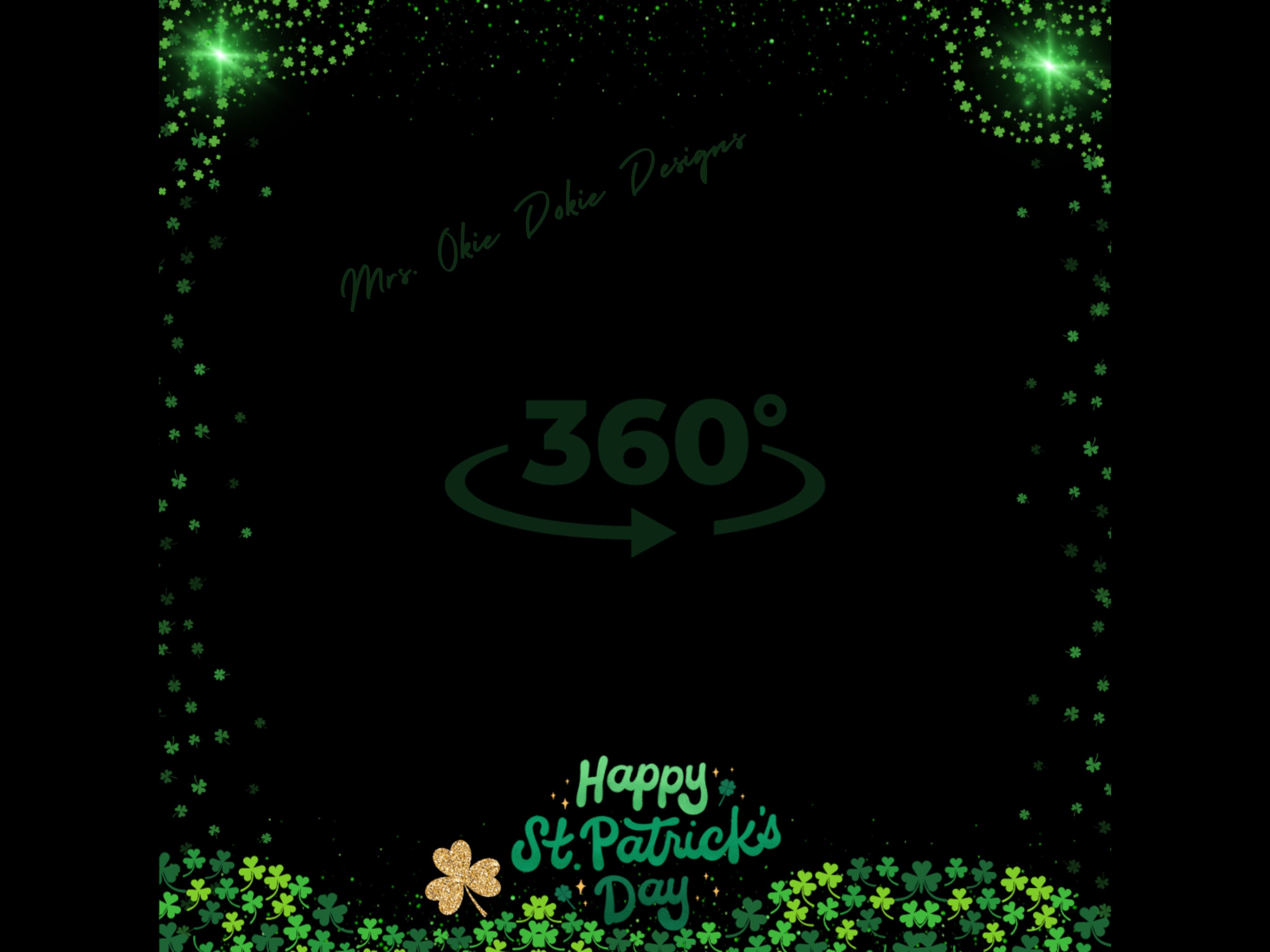 360 Photo Booth Overlay, St Patrick's Day Overlay, St Pattys Photo ...