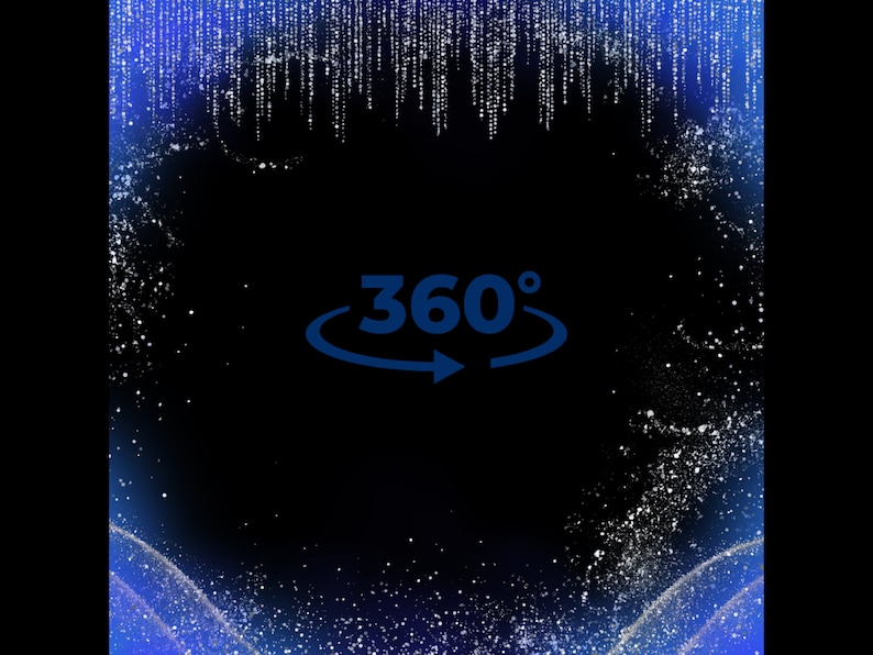 360 Photo Booth Overlay, Blue Silver Sparkle Overlay, Photo Booth ...