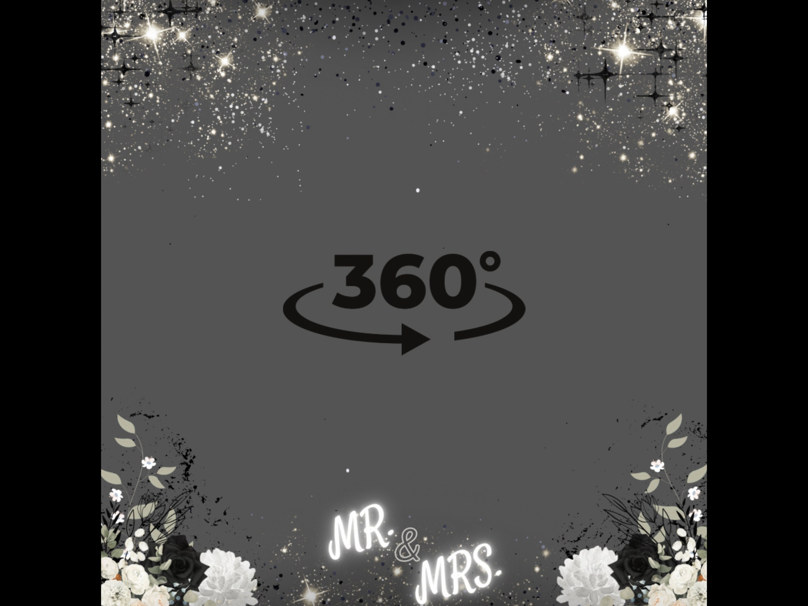 360 Photo Booth Overlay, Black/white,wedding Overlay, Black and White ...