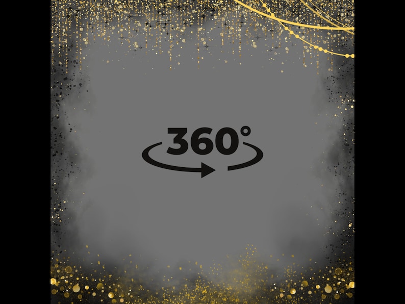 360 Photo Booth Overlay, Black Gold Sparkle Overlay, 1072 Overlay ...