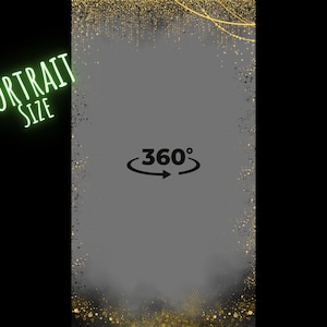 360 Photo Booth Overlay, Wedding Overlay, Black and Gold Sparkle ...