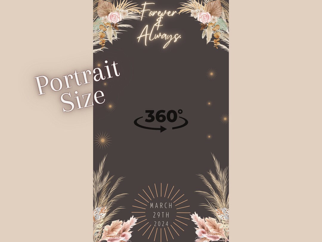 360 Photo Booth Boho Overlay, Wedding Overlay, Boho Wedding, Portrait ...