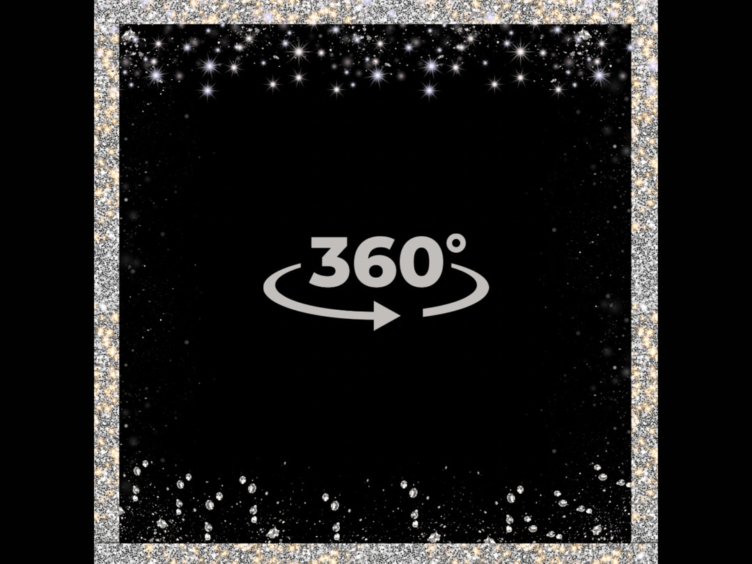 360 Photo Booth Overlay, Silver Glitter Overlay for Photo Booth ...