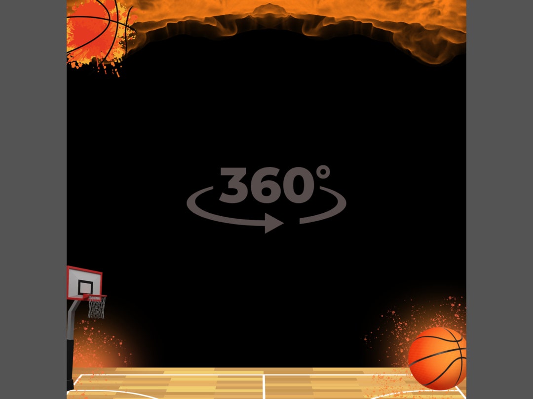 Basketball 360 Photo Booth Overlay, Basketball Template for Video Booth ...