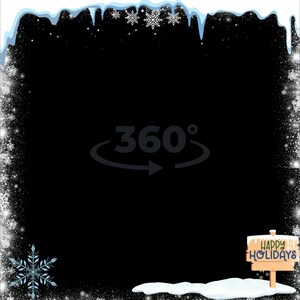 360 Photo Booth Holiday Overlay, 360 Snow Overlay, Christmas 360 ...