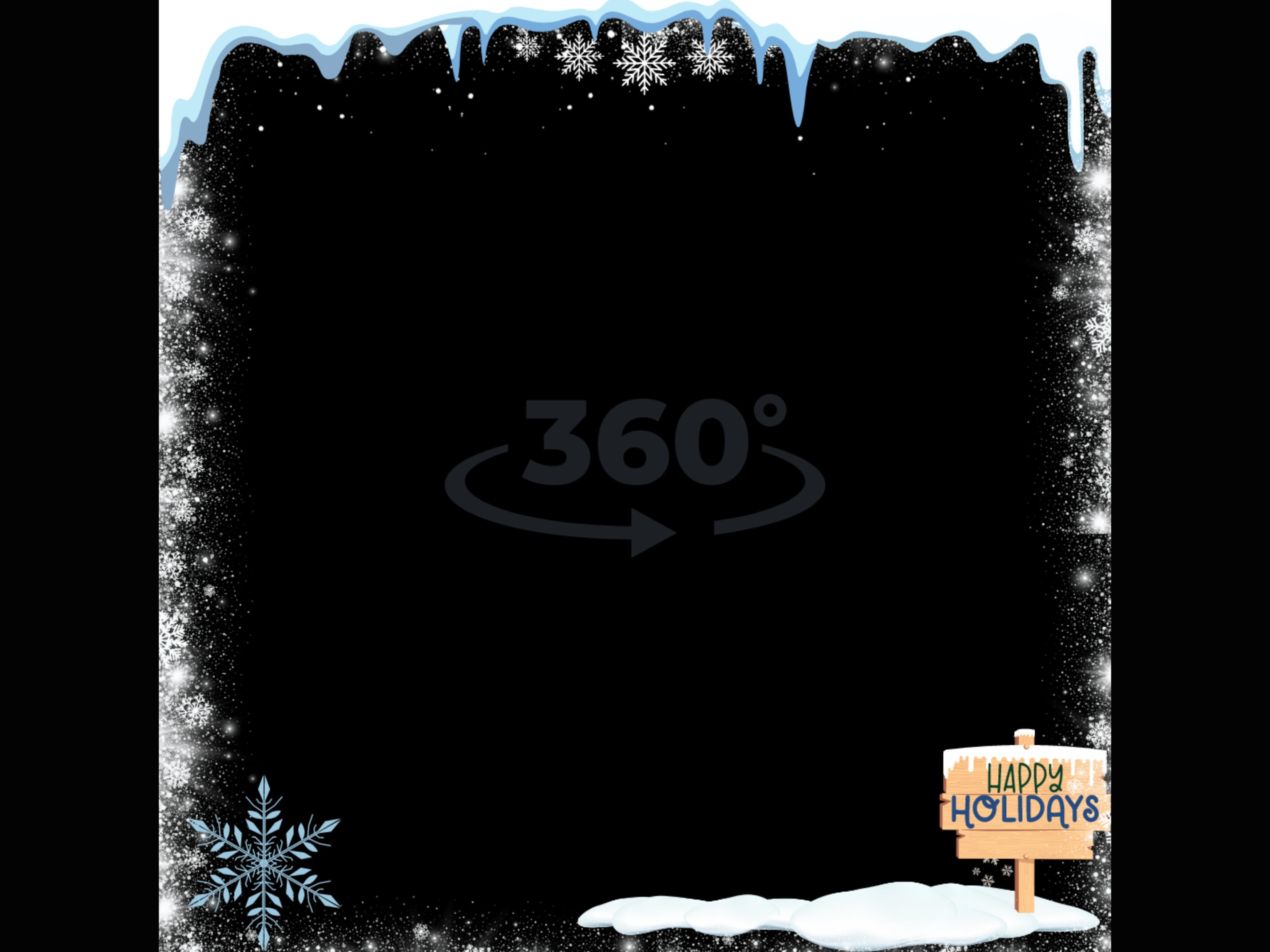 360 Photo Booth Holiday Overlay, 360 Snow Overlay, Christmas 360 ...