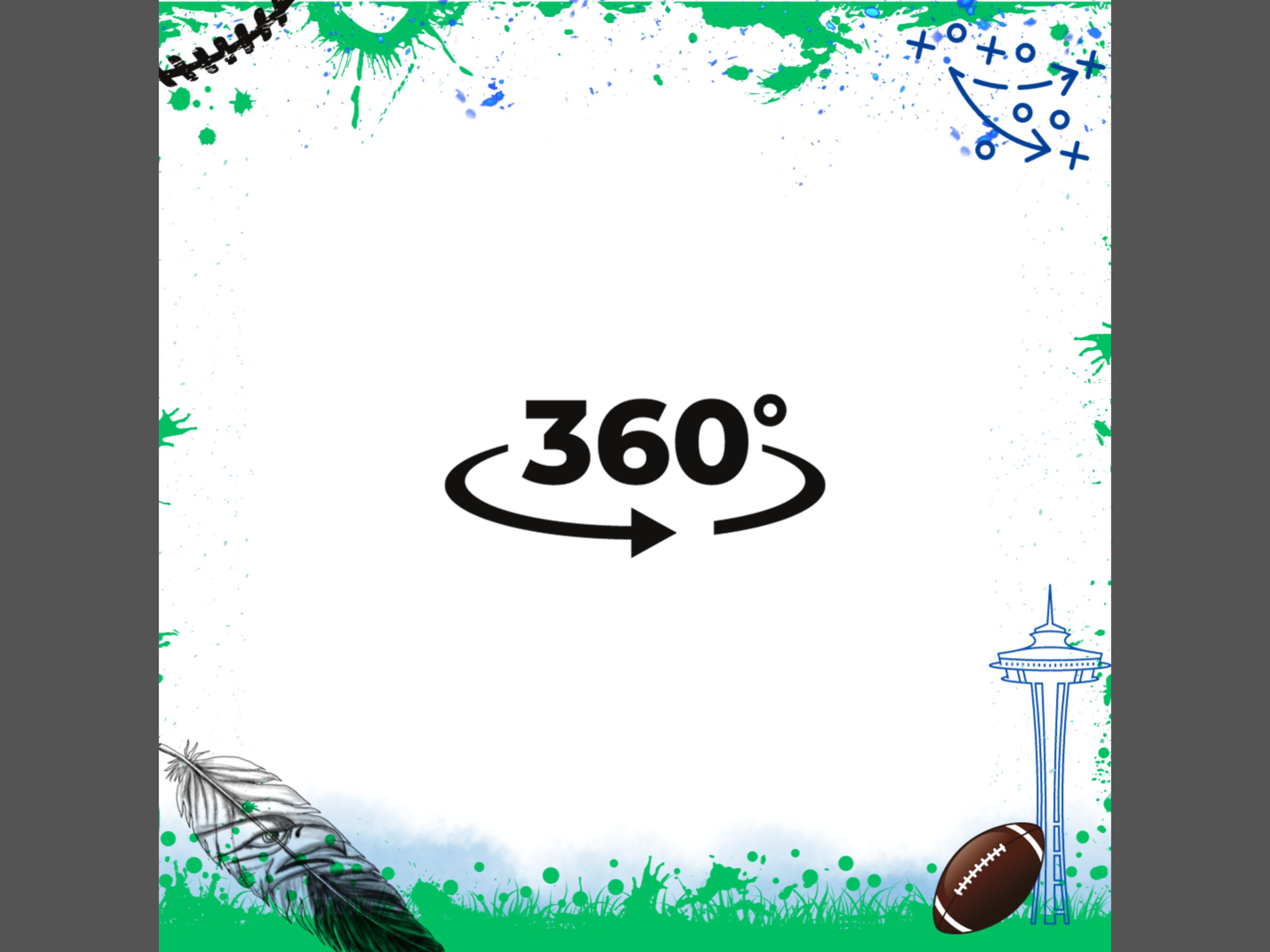 Seattle Seahawks 360 Photo Booth Overlay, Video Booth Overlay, Football ...