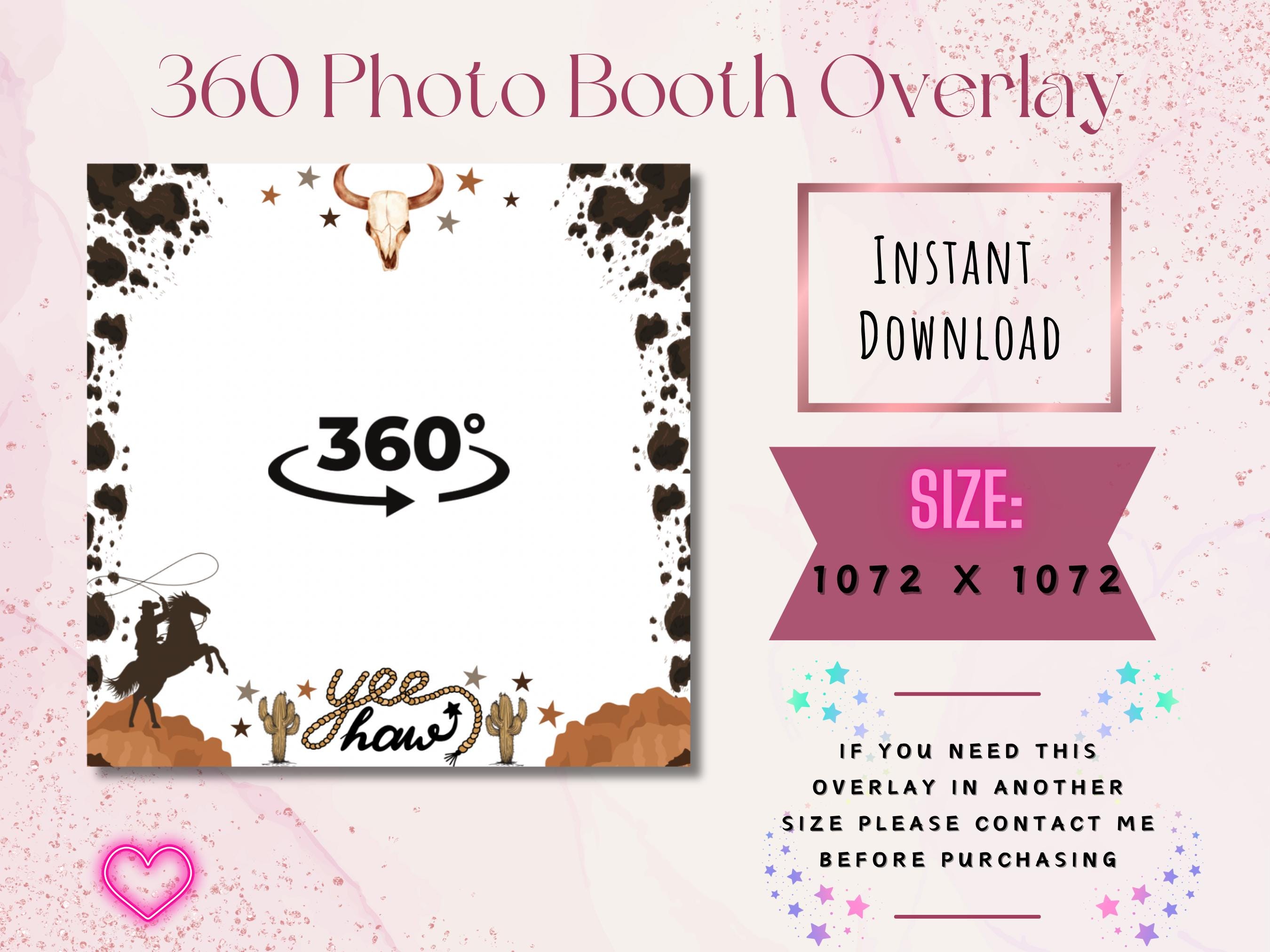 360 Photo Booth Overlay, Cowboy Overlay for Photo Booth, Texas Overlay ...