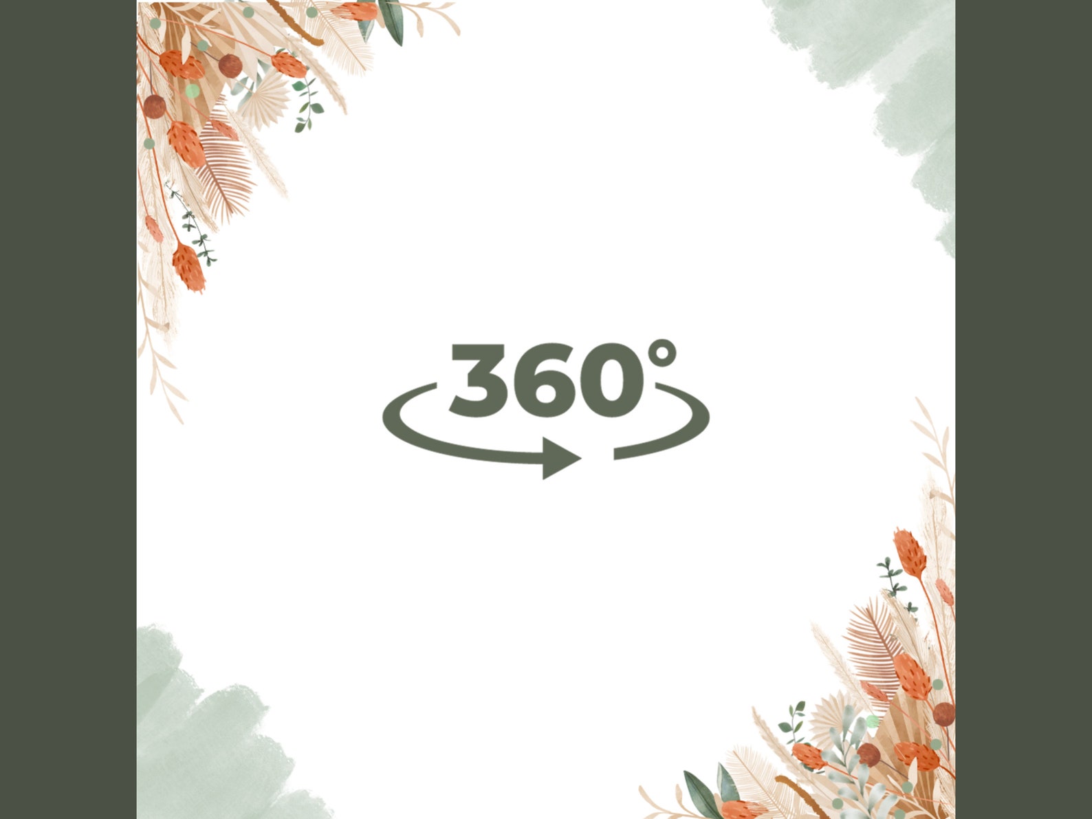 360 Terracotta Sage Overlay, 360 Wedding Overlay, 360 Photo Booth ...