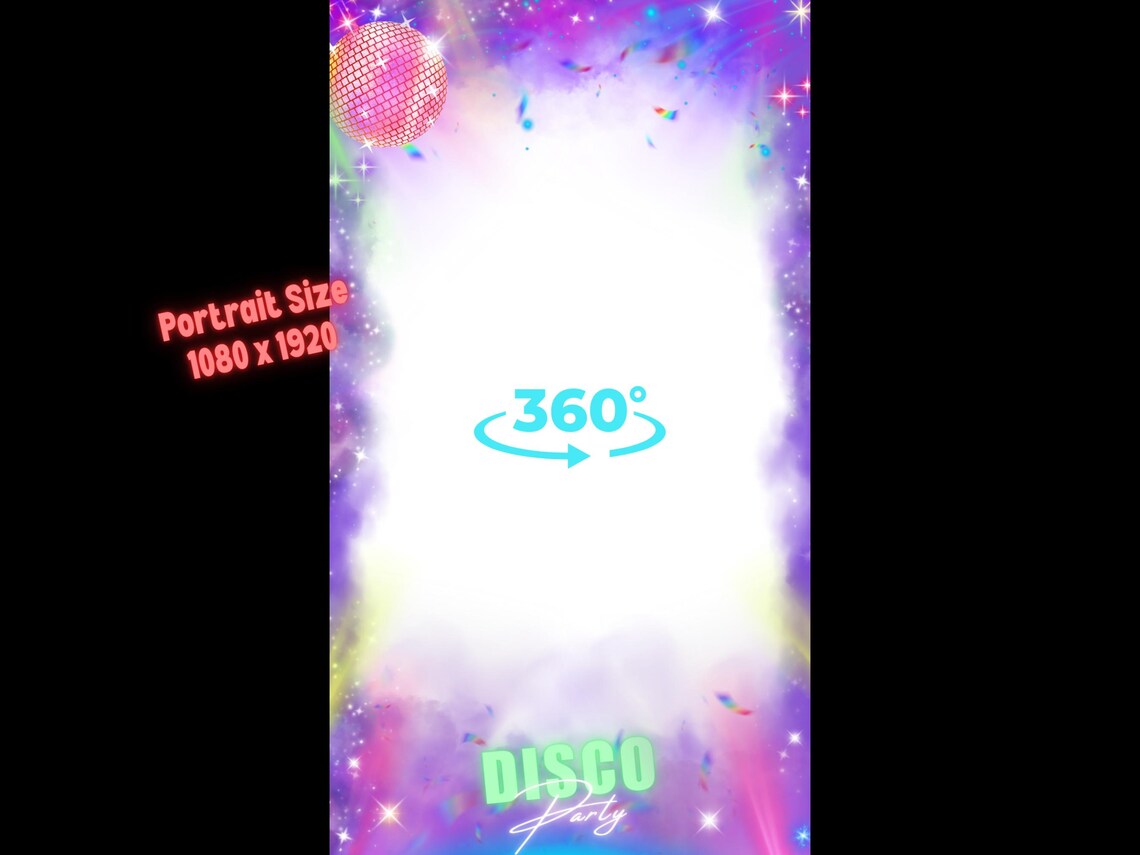 360 Photo Booth Overlay, Disco Party Overlay Template, Graduation Photo ...