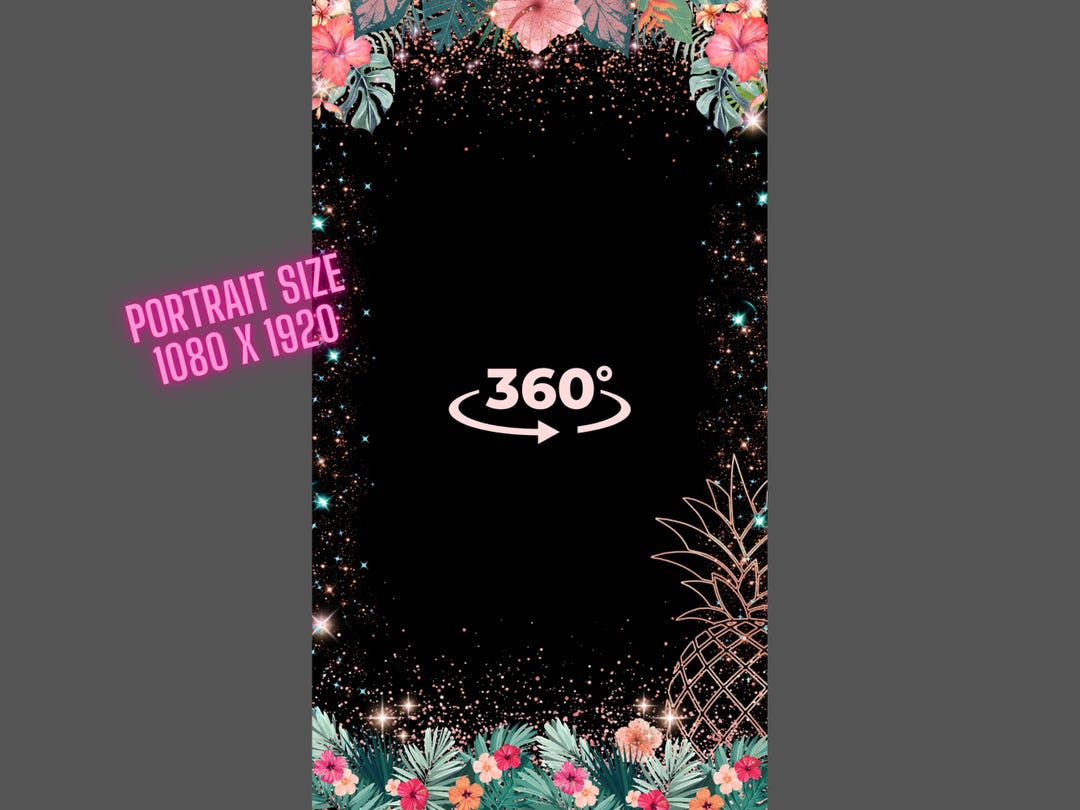 Pink Tropical 360 Photo Booth Overlay, Luau Overlay, Tropical Overlay ...