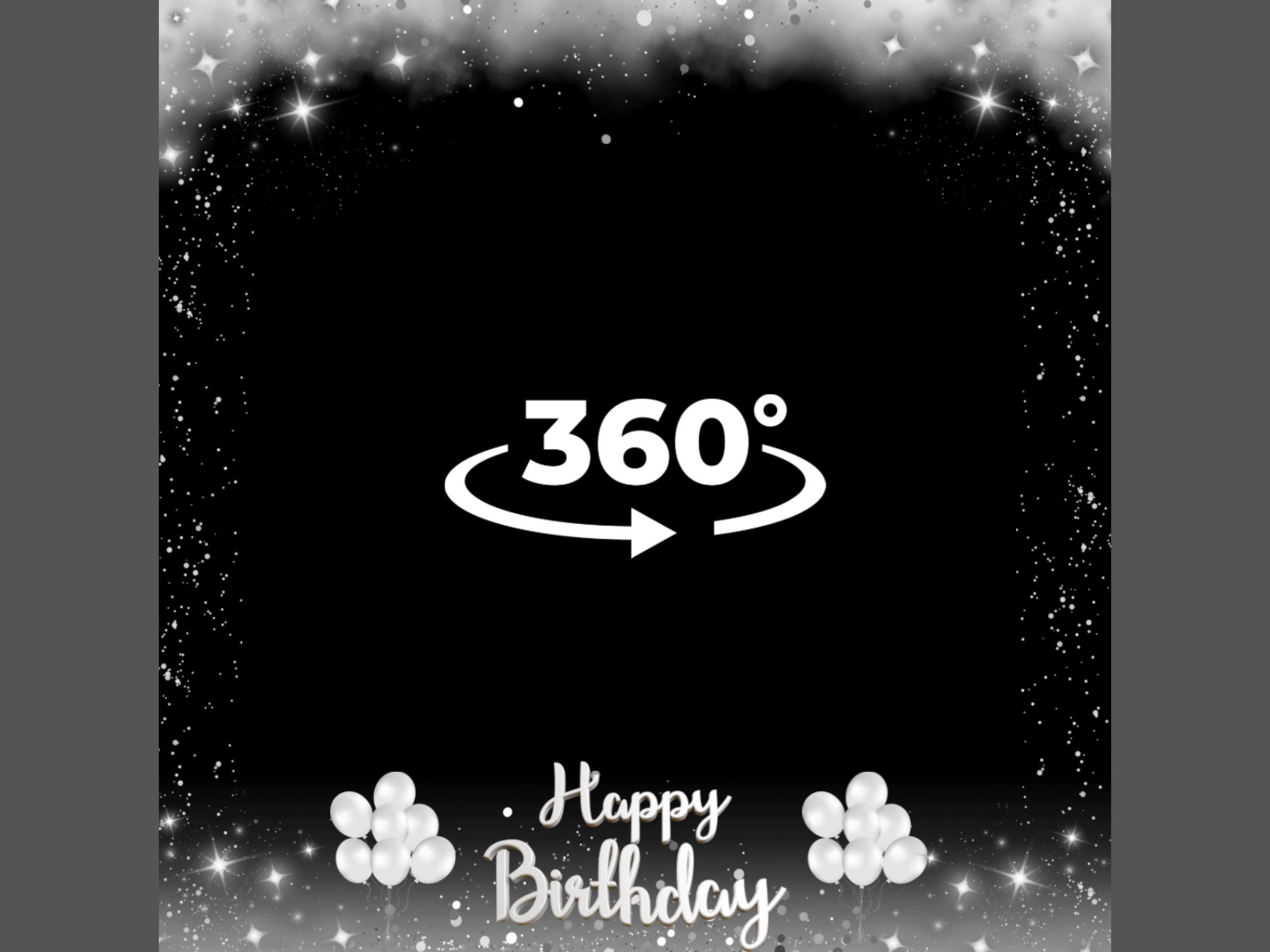 360 Photo Booth Overlay, White Party Overlay, Happy Birthday Overlay ...