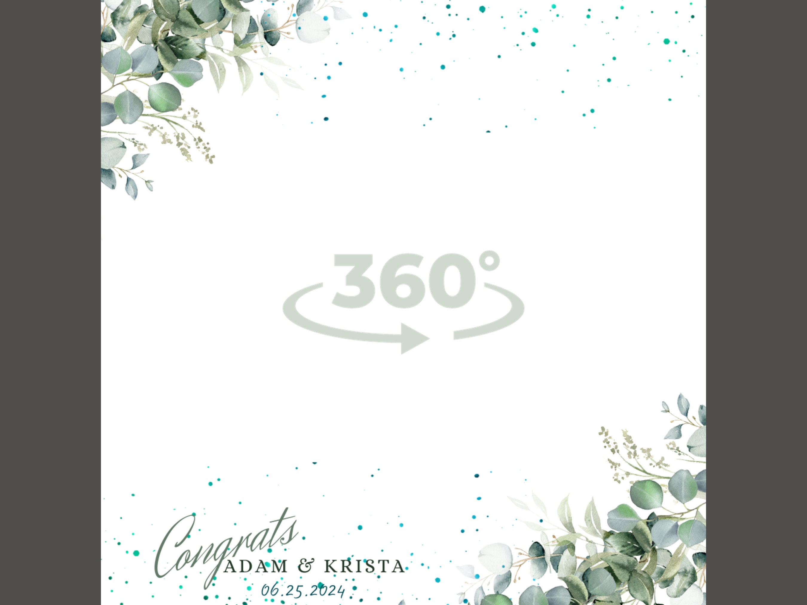 360 Photo Booth Overlay, Wedding Overlay, Wedding 360 Photo Booth, Sage ...