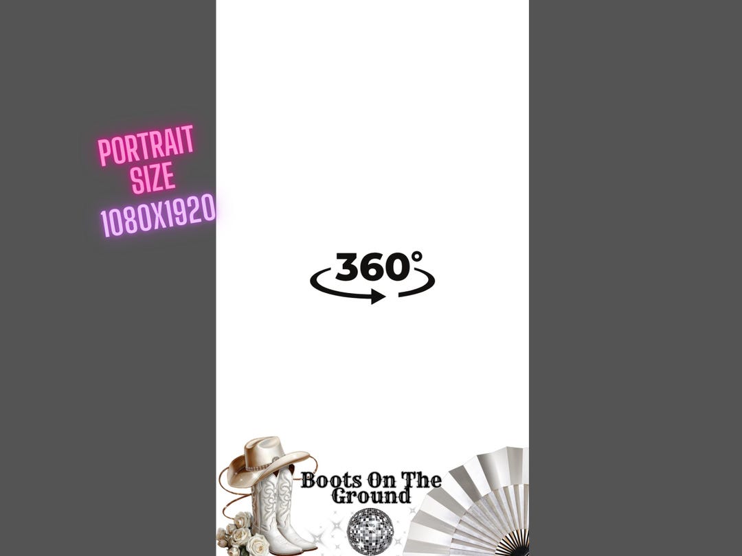 360 Photo Booth Overlay, 360 Boots on the Ground Overlay, Cowboy ...
