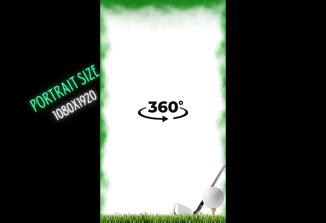 360 Photo Booth Overlay, Golf Grass Overlay, Photo Booth Golf Overlay ...