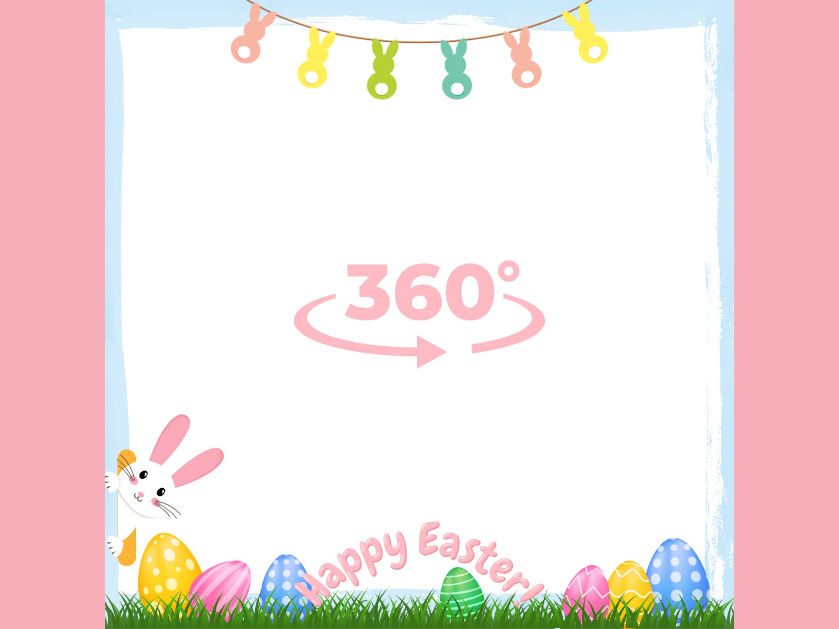360 Photo Booth Easter Overlay, Bunny and Eggs Easter Photo Booth ...