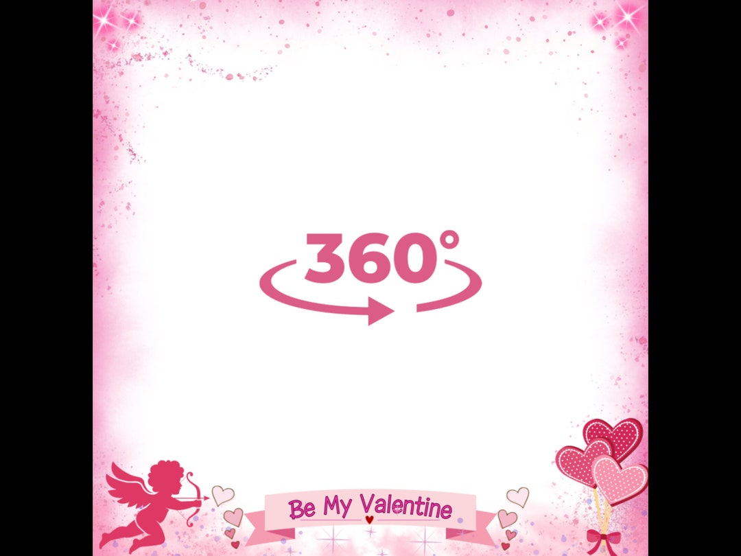 360 Photo Booth Overlay, Valentine’s Day Photo Overlay, Pink Overlay ...