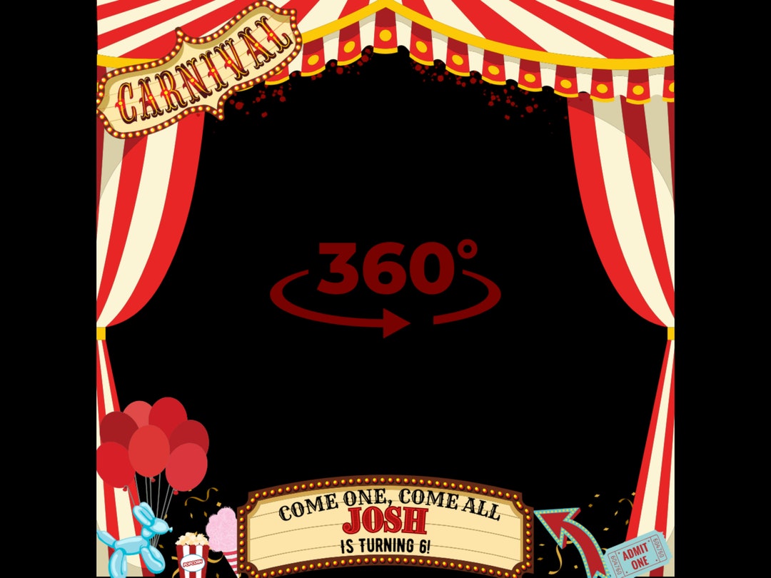 360 Photo Booth Overlay, Carnival Overlay, Birthday Overlay, Party ...