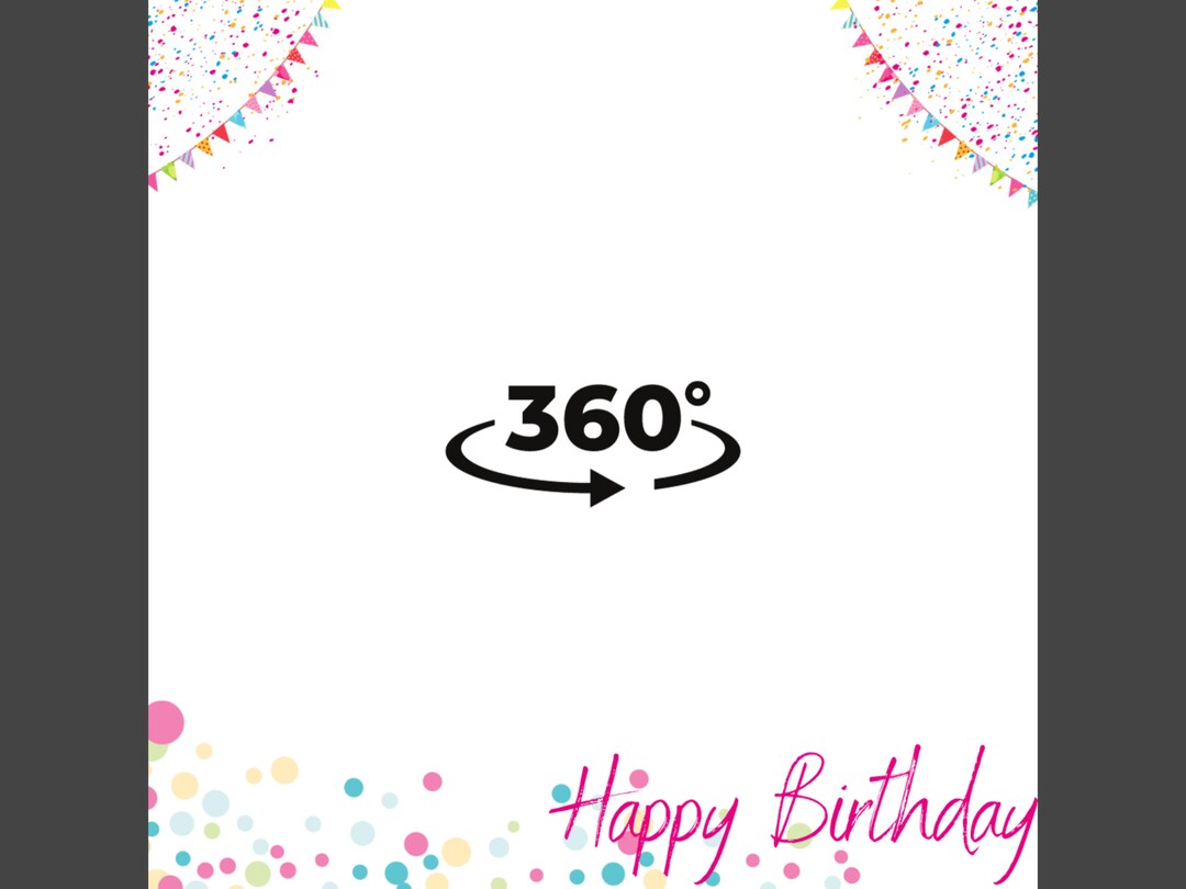 360 Photo Booth Overlay, 360 Birthday Overlay, Happy Birthday 360 Photo ...