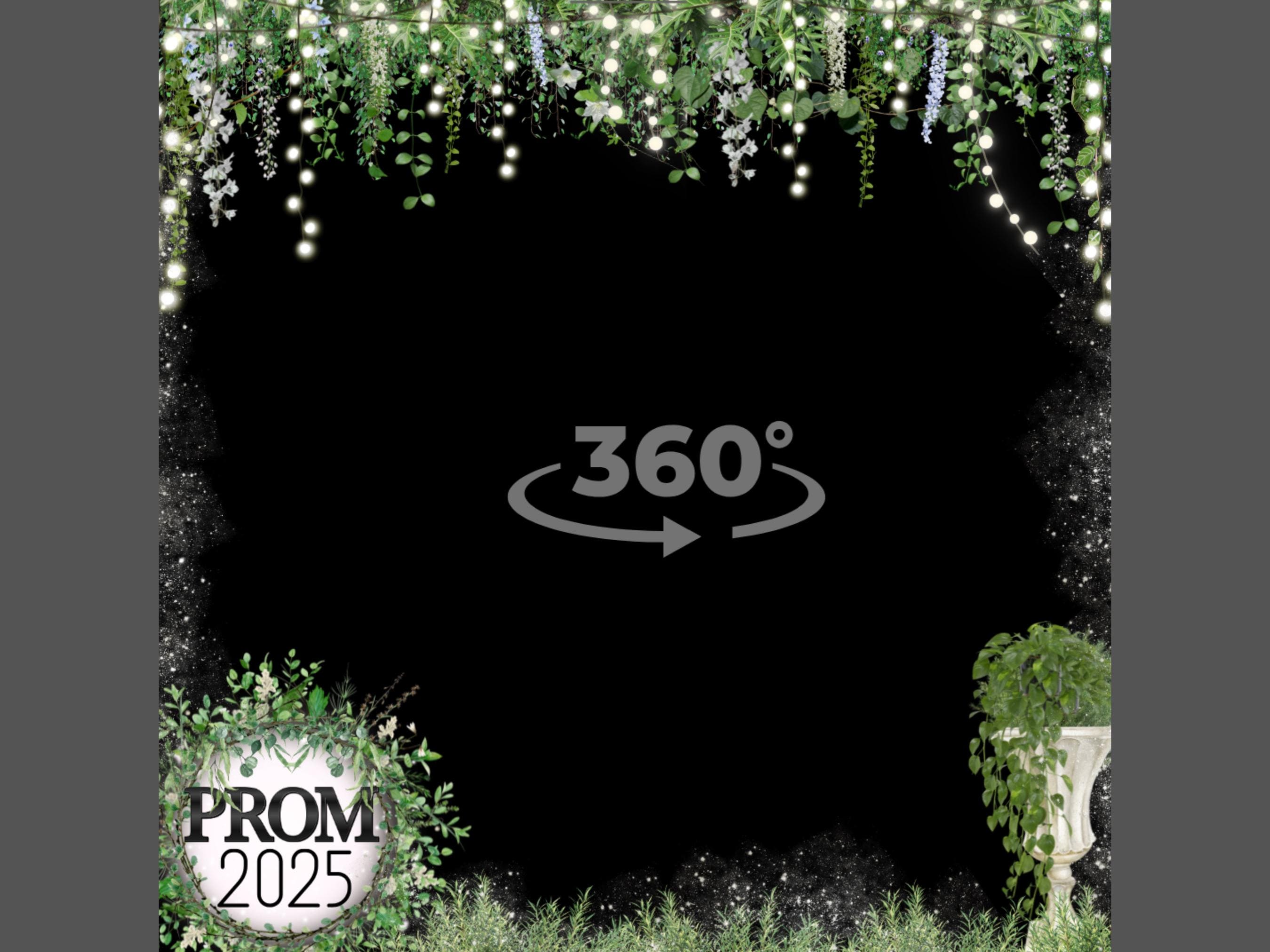360 Photo Booth Overlay, Prom Overlay, Glamour Garden 360 Overlay ...