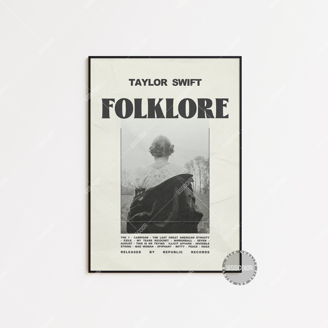 Taylor Swift Posters / Folklore Poster Album Cover Poster - Etsy Portugal