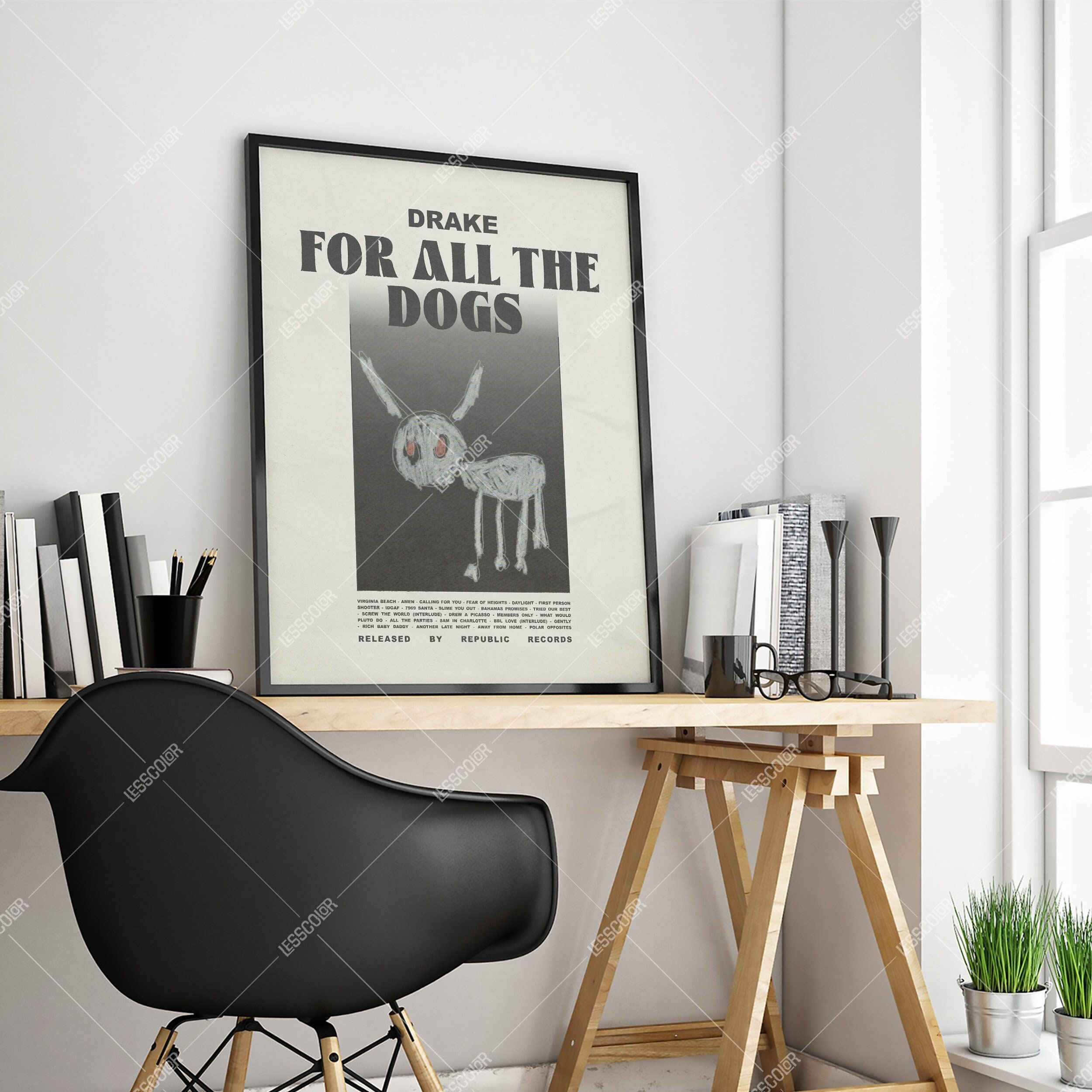Drake Posters, For All The Dogs Poster, Album Cover Poster, Drake For ...