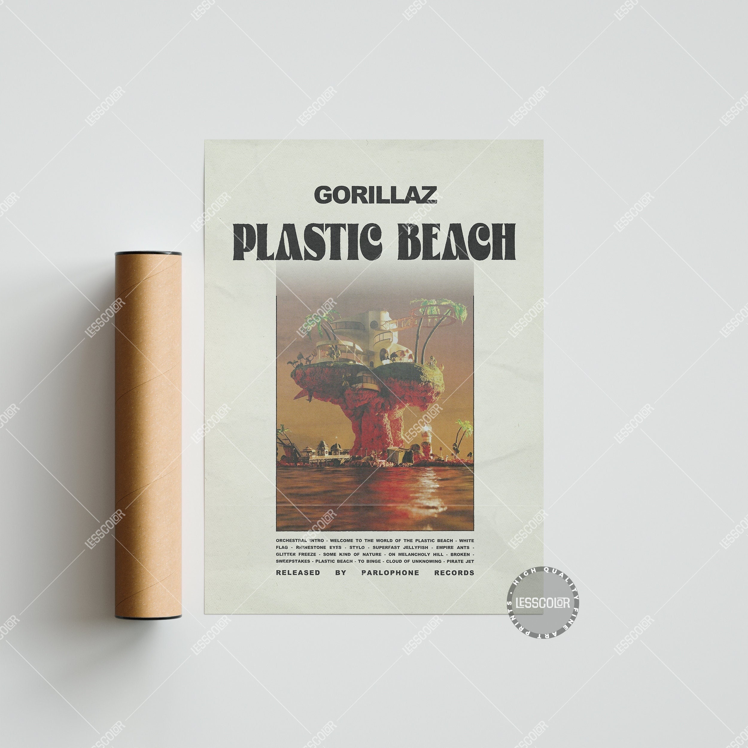 Gorillaz Posters / Plastic Beach Poster / Album Cover Poster - Etsy