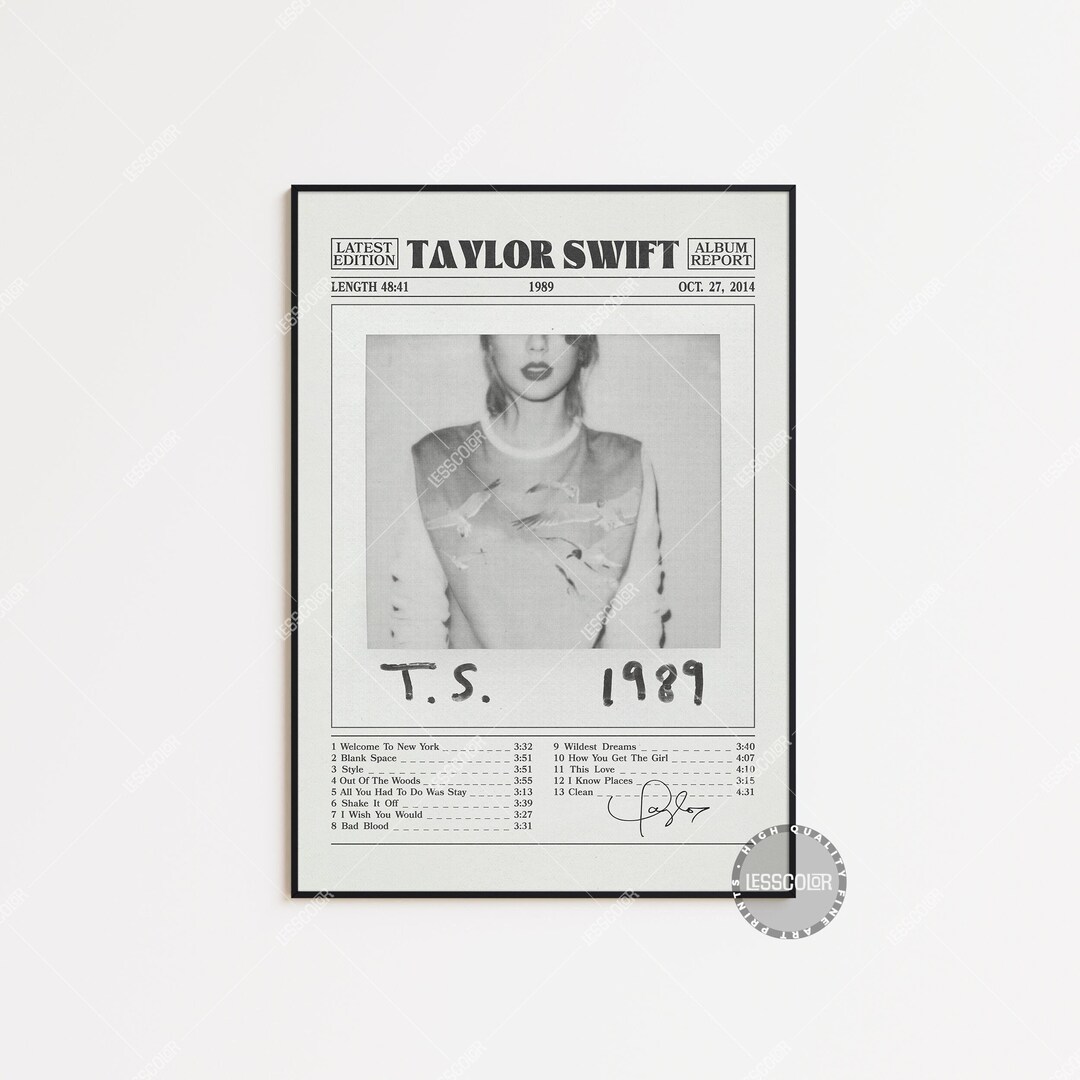 Taylor Swift Retro Newspaper Print 1989 Poster Taylor Swift - Etsy