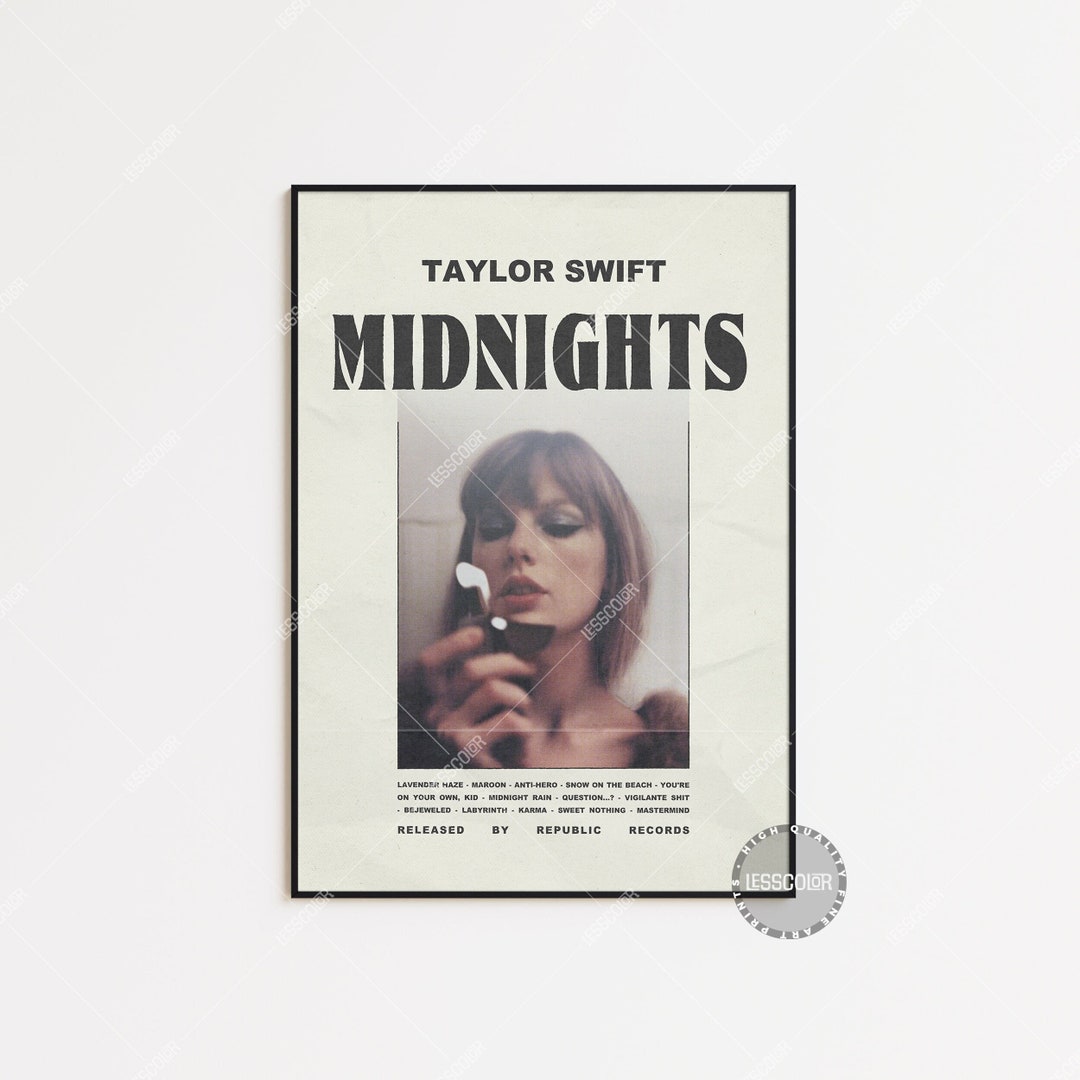 Taylor Swift Posters / Midnights Poster Album Cover Poster - Etsy